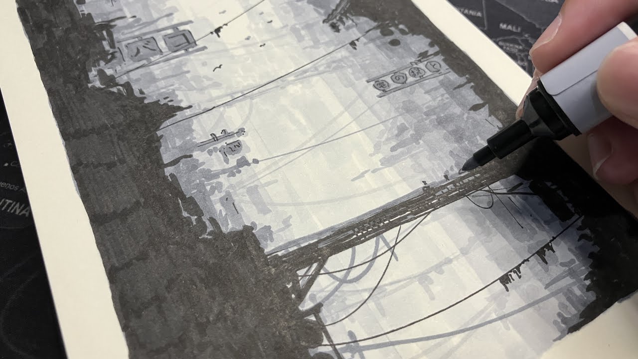 Why are grey markers so good at creating depth? I'll show you with this ...