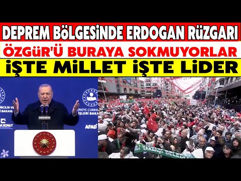 Erdoğan Deprem Bölgesi Osmaniye'de.! İşte Millet İşte Lider..Özgür Buraya Gelemez..