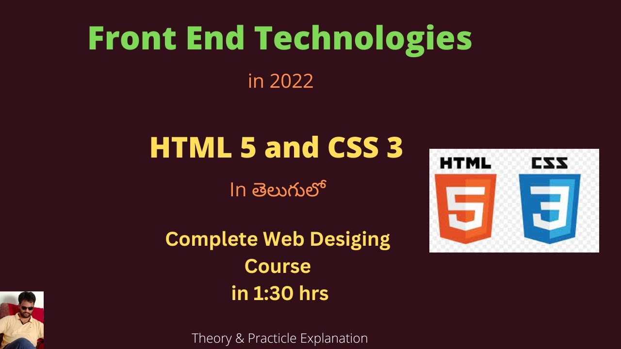 Complete HTML 5 and CSS 3 tutorial in Telugu | #tvstreetechnologies ...