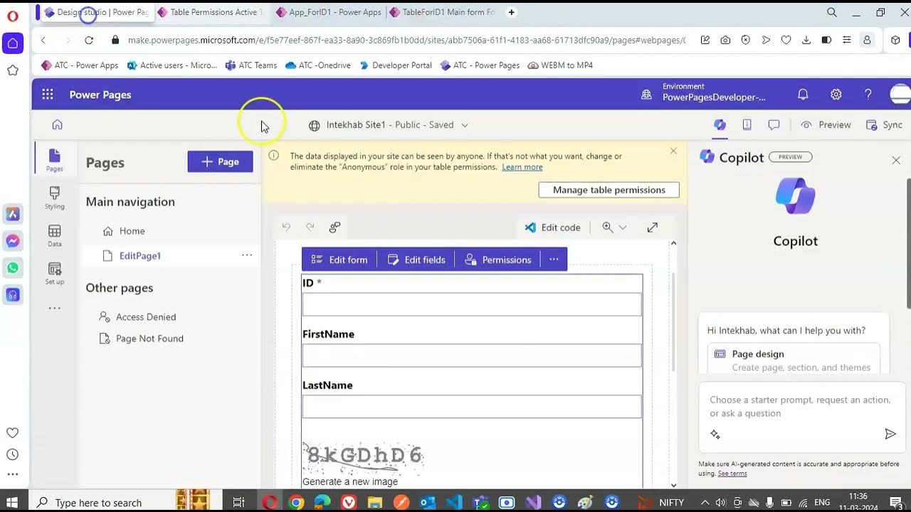 Lesson581 - Power Pages Make Fields Read Only- Power Apps 1000 Videos - YouTube