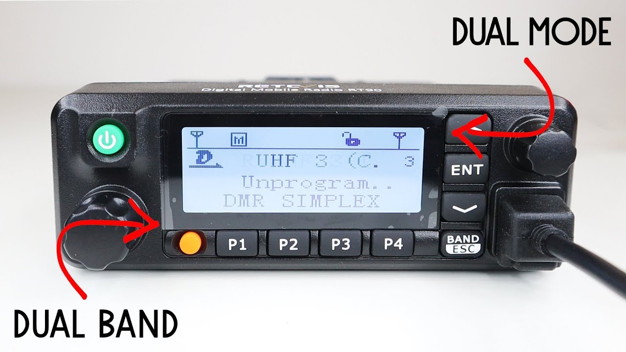 Retevis RT90 Mobile Dual Band DMR Mobile Radio Review - Part 1 - YouTube
