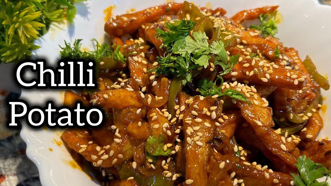 Crispy chilli potato recipe | How to make chilli potato | Chilli potato ...