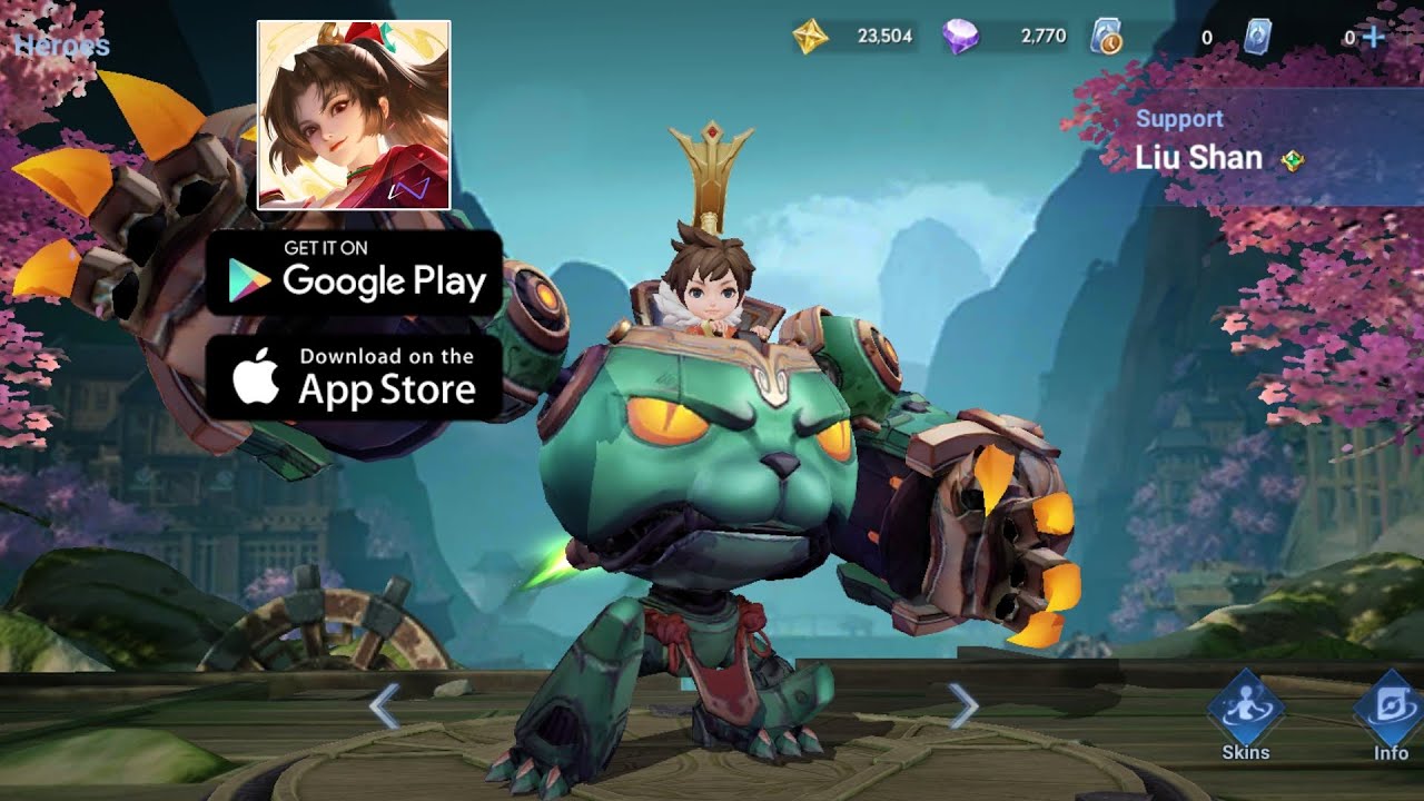 Gameplay for Lui Shan hero in Honor of Kings - YouTube