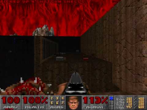 Doom II Map 25 - Bloodfalls - YouTube