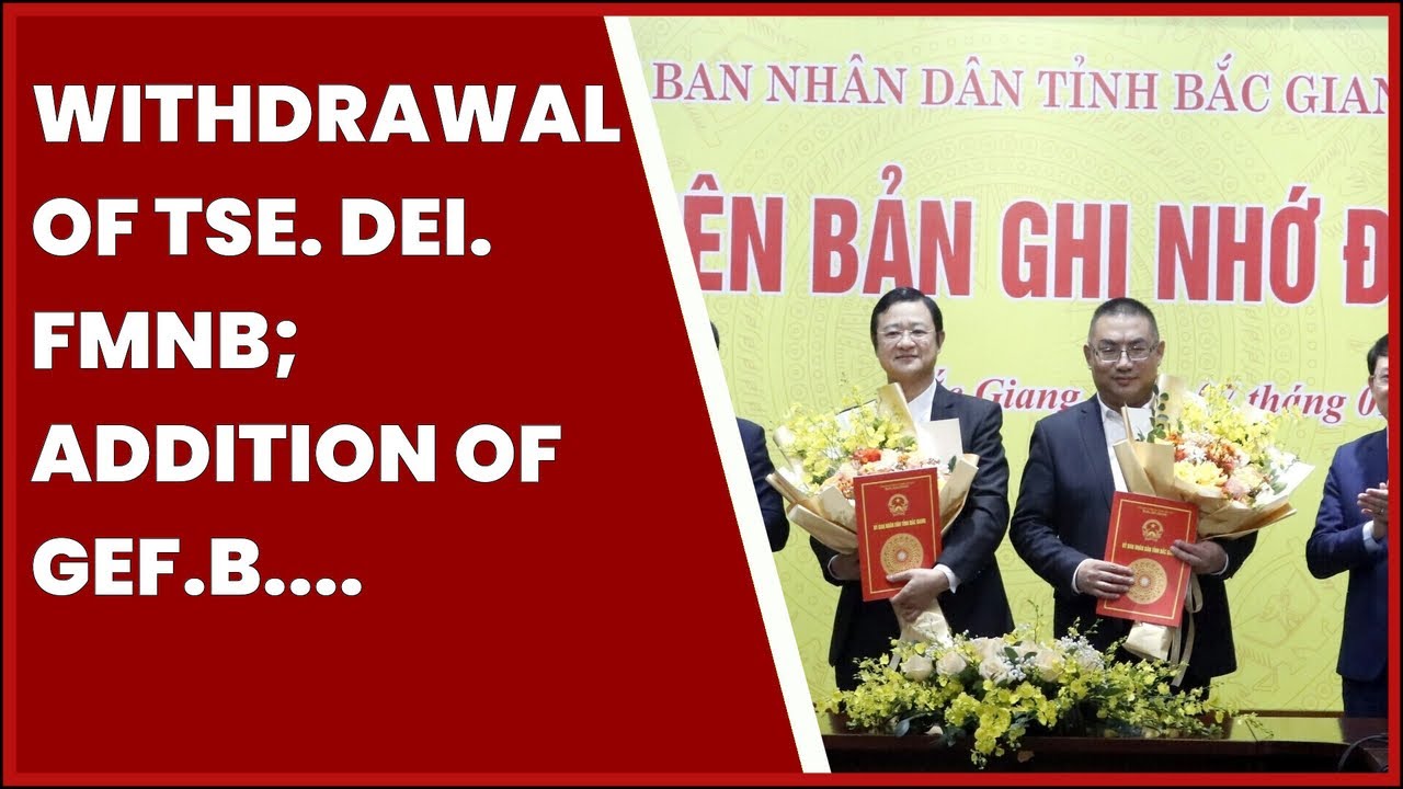 WITHDRAWAL OF TSE. DEI. FMNB; ADDITION OF GEF.B. VLGEA: FDI PORTFOLIO ...