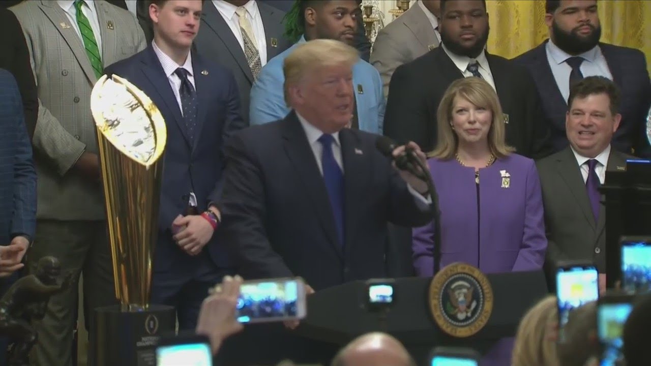 LSU White House visit - YouTube