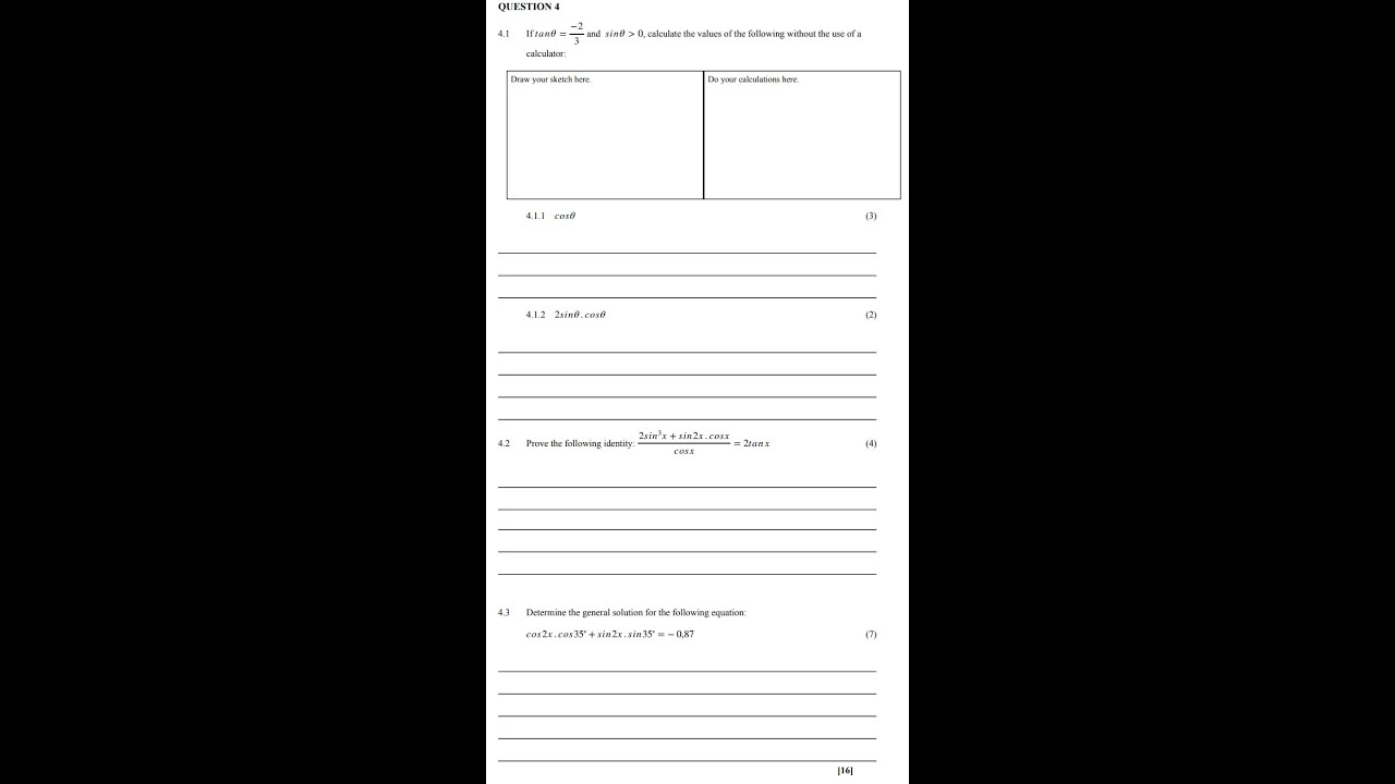 2023 Grade 12 Mathematics March Test GP Q4 - YouTube