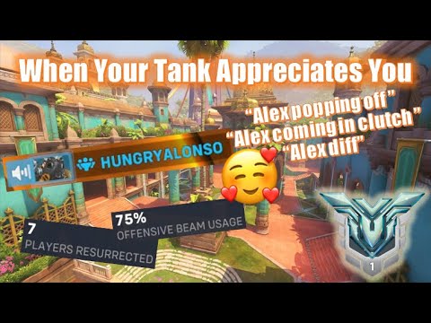 When Your Tank Appreciates You 🥰 - Season 8 - Mercy Overwatch - YouTube