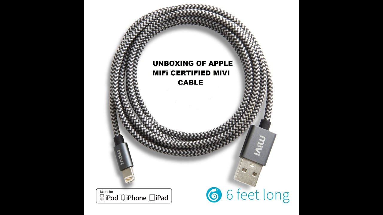 UNBOXING OF MIVI USB CABLE FOR APPLE IPHONE - YouTube