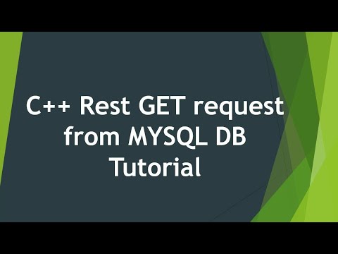 CPPRest Get Request from Mysql DB to webClient - YouTube