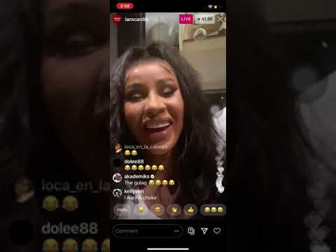 Cardi B and offset chilling together on ig live 2020