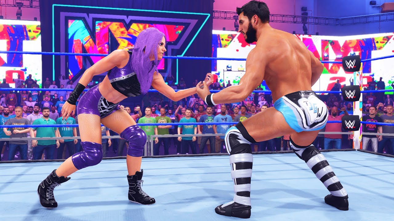 Candice Lerae vs Johnny Gargano - Intergender match - WWE 2K22 - YouTube