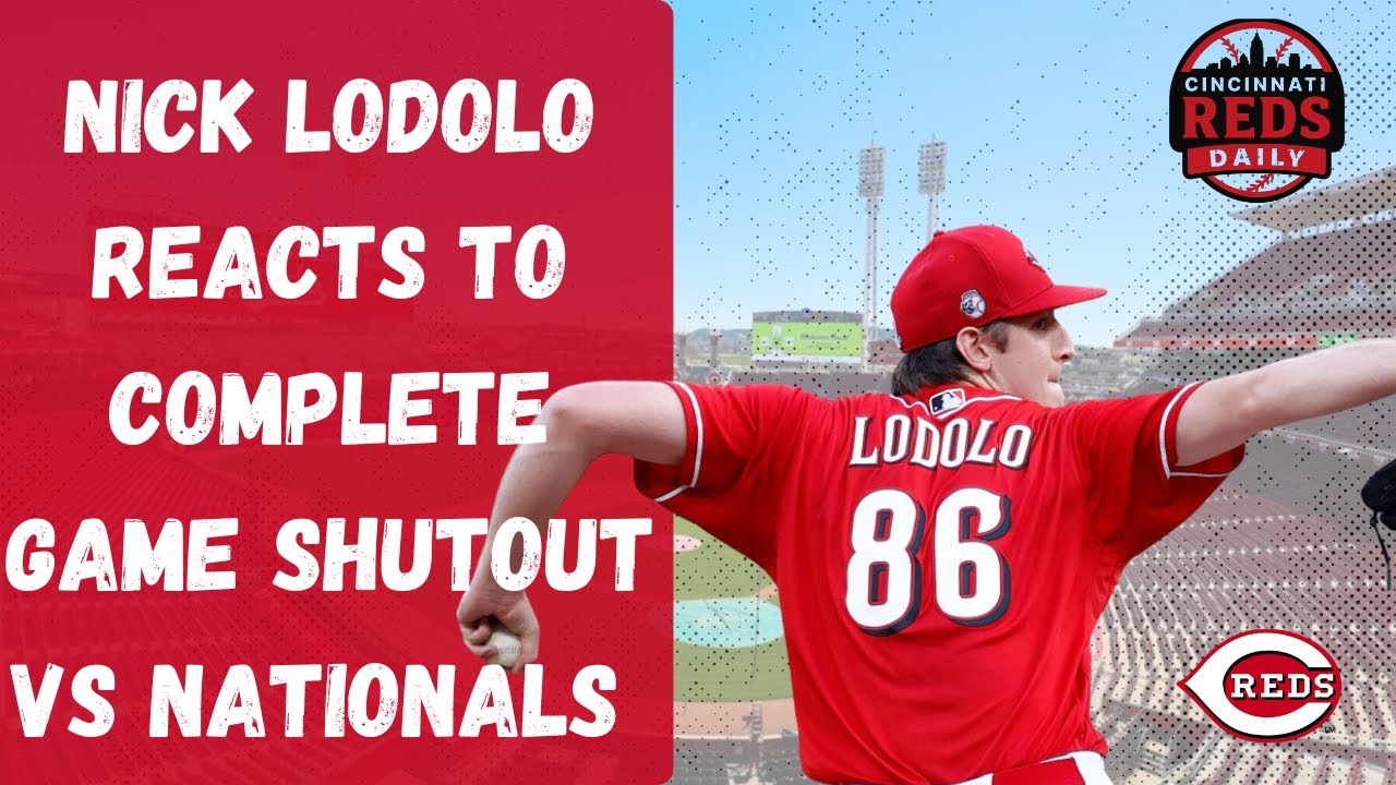 Cincinnati Reds Pitcher Nick Lodolo Reacts to Complete Game Shutout ...