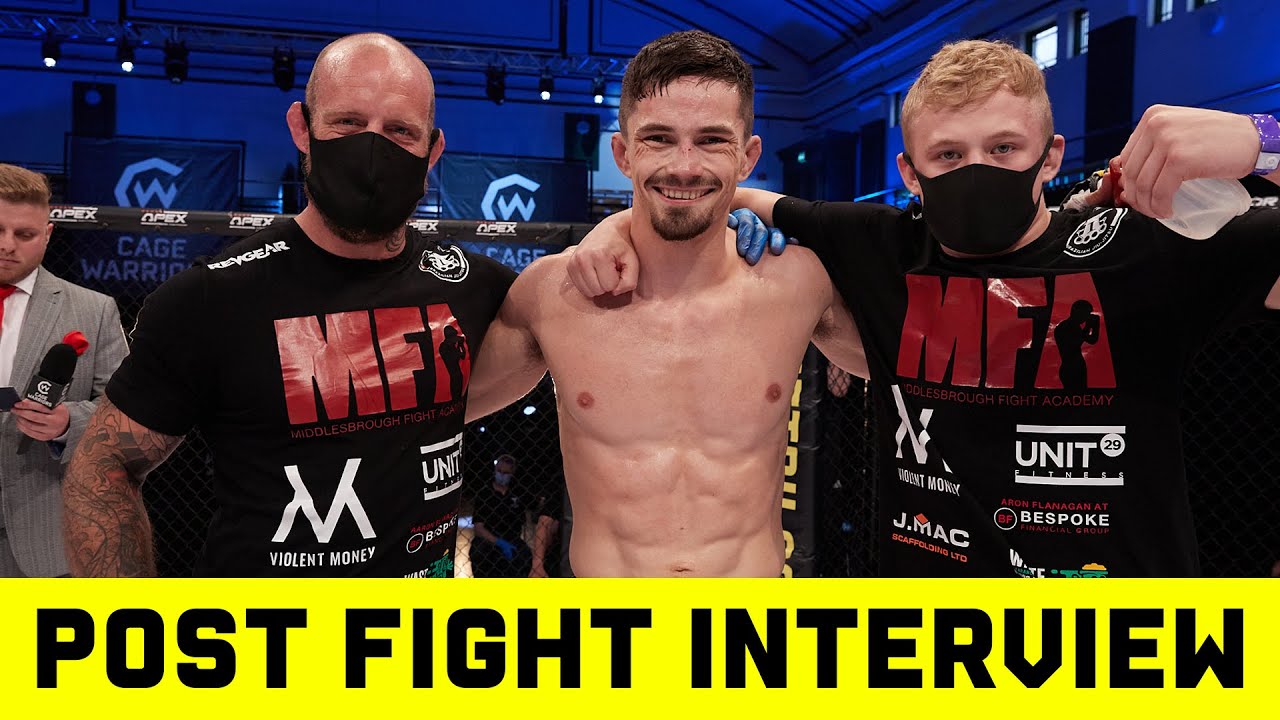 George Hardwick post fight interview at CW 129 - YouTube