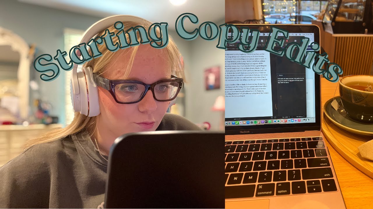 starting my copy edits... or trying to || a writing vlog - YouTube