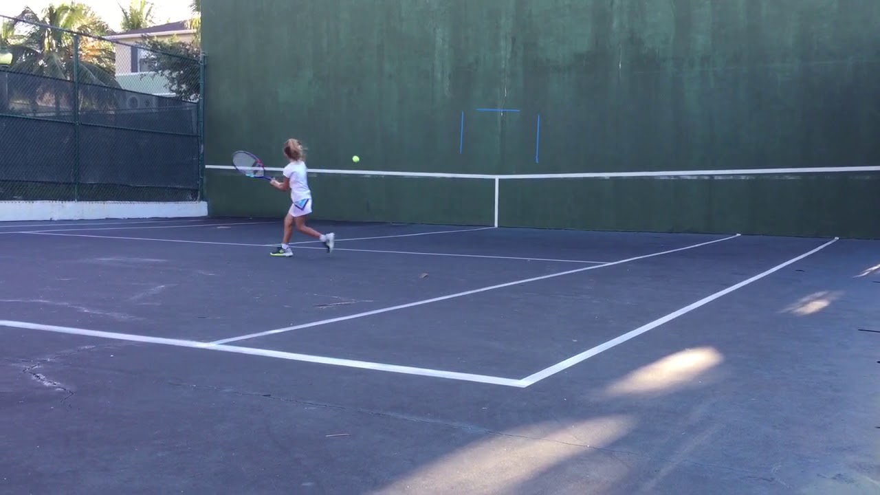 Five year old’s tennis wall practice - YouTube