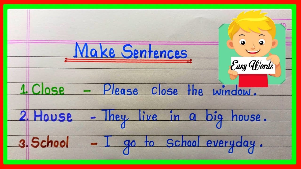 Make sentences in English | How to make sentences | make sentences ...