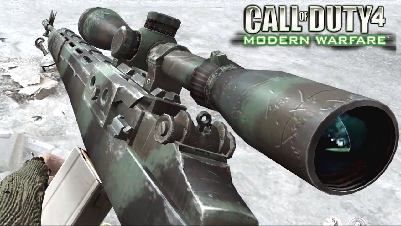 Call of Duty 4 Modern Warfare Sniper One Shot One Kill Mission Gameplay ...