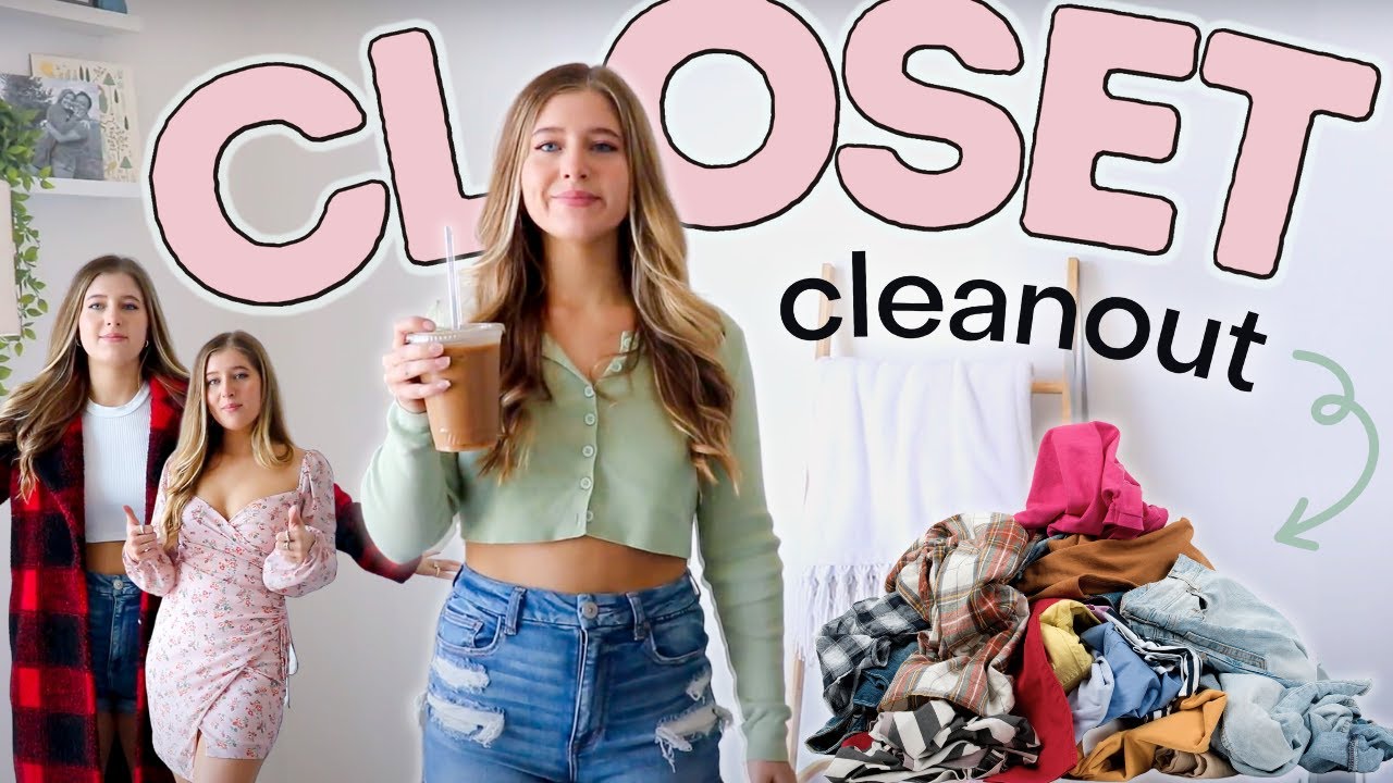 CLOSET CLEAN-OUT before I move! | Trying on everything in my closet ...