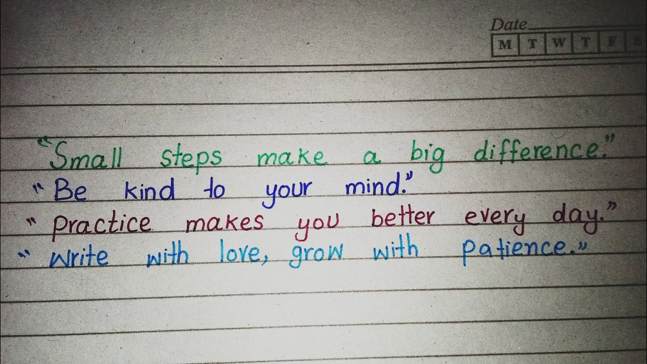 Improve English Handwriting | Beautiful Handwriting Practice ...
