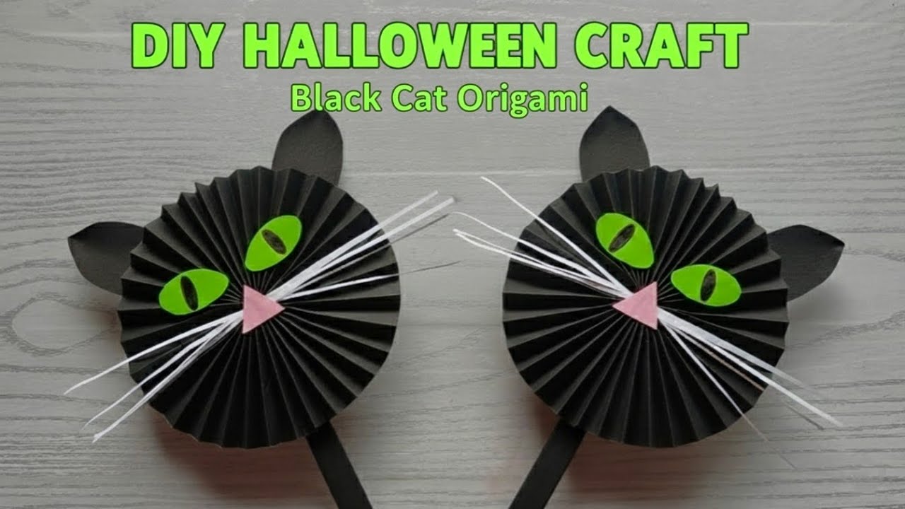 Black Cat Origami|Halloween Craft for kids|Easy DIY For Halloween ...