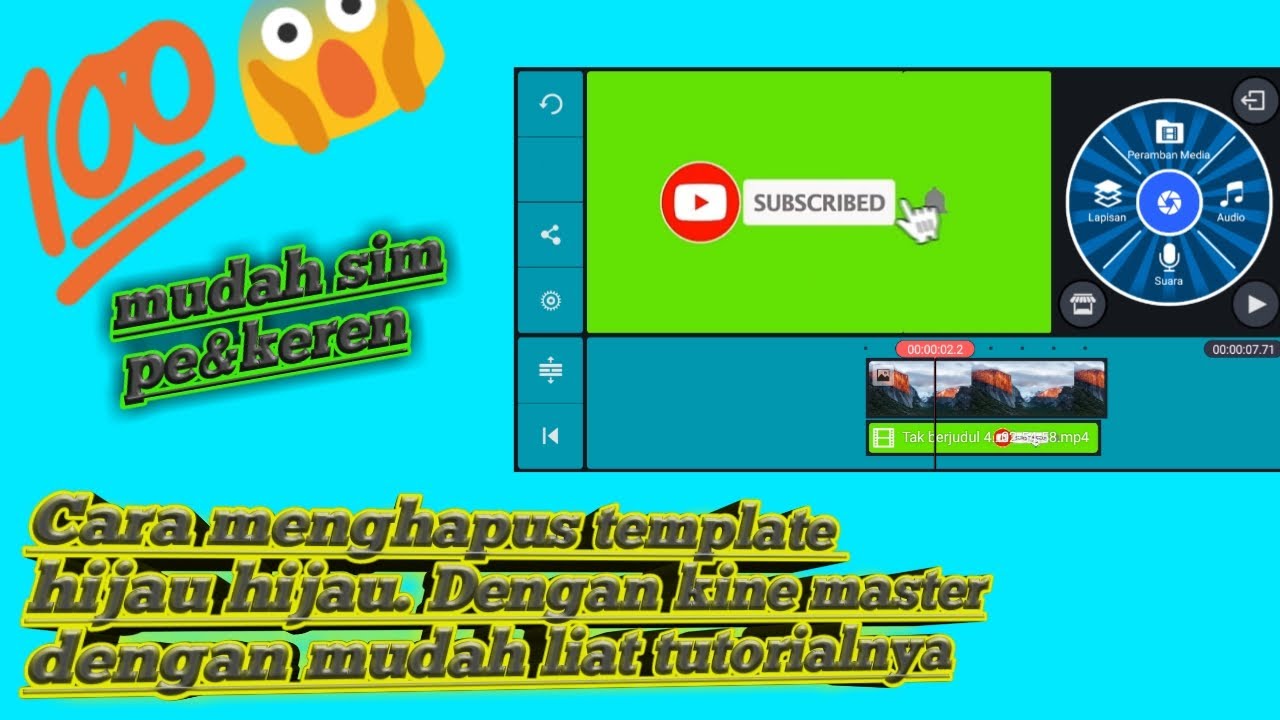 #Cara menghapus Templates/hijau// di kine master - YouTube