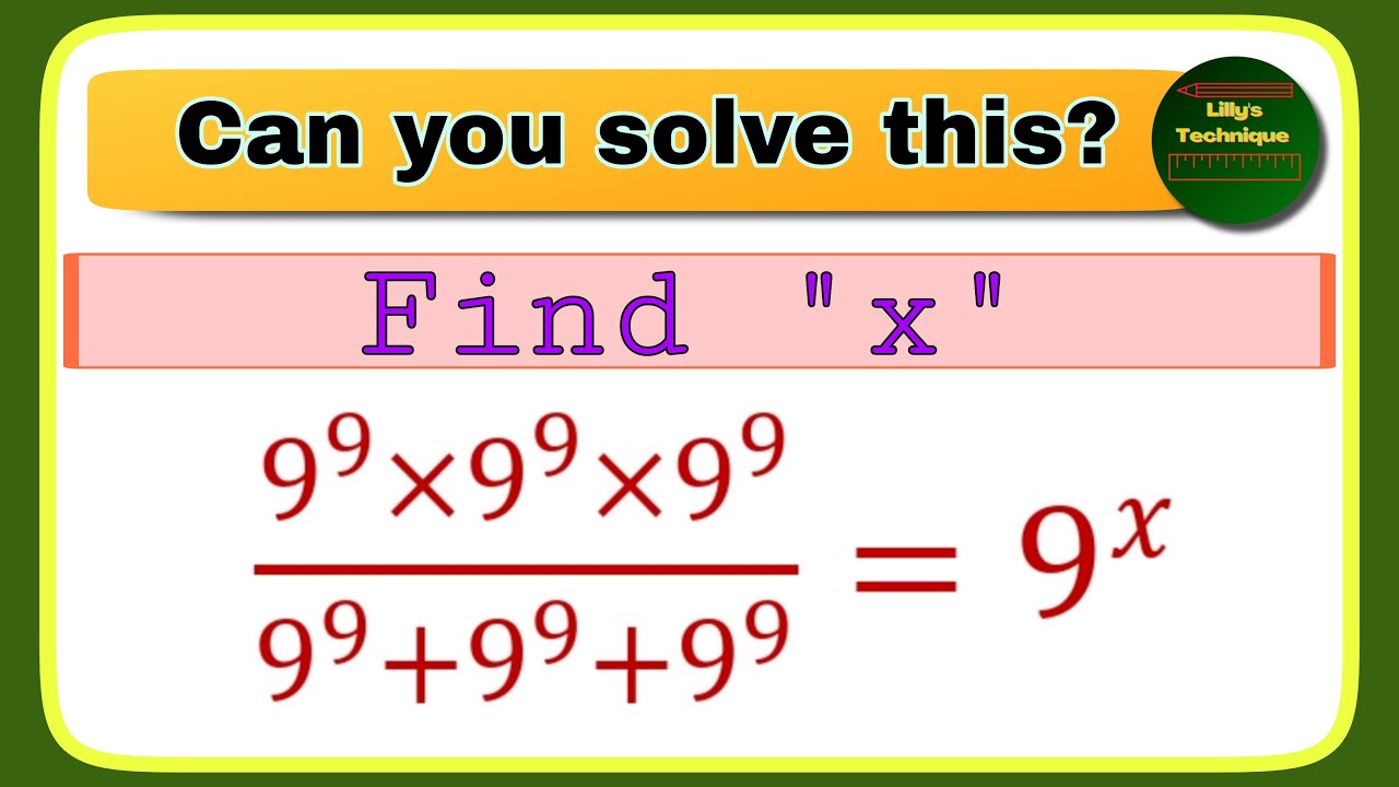 Math Olympiad Question | Nice Algebra Equation Solving | You should be ...