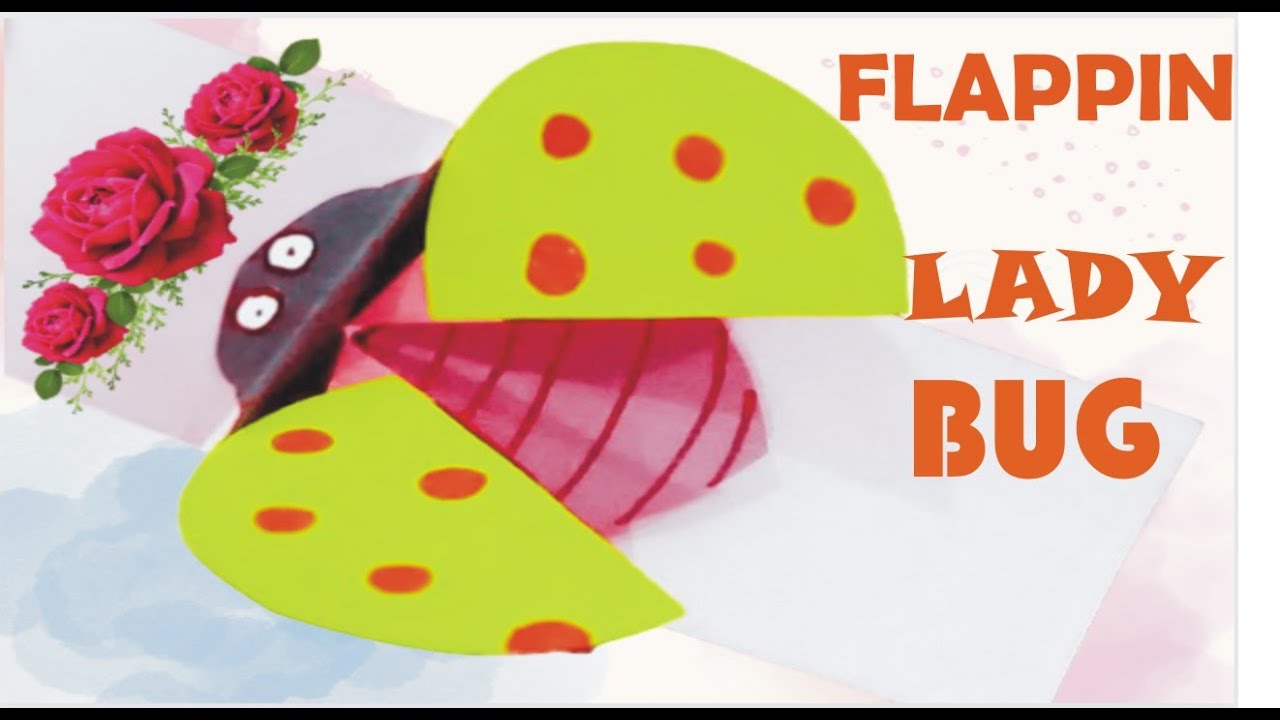 how to make a beautiful flapping lady bug !! flapping lady bug making ...