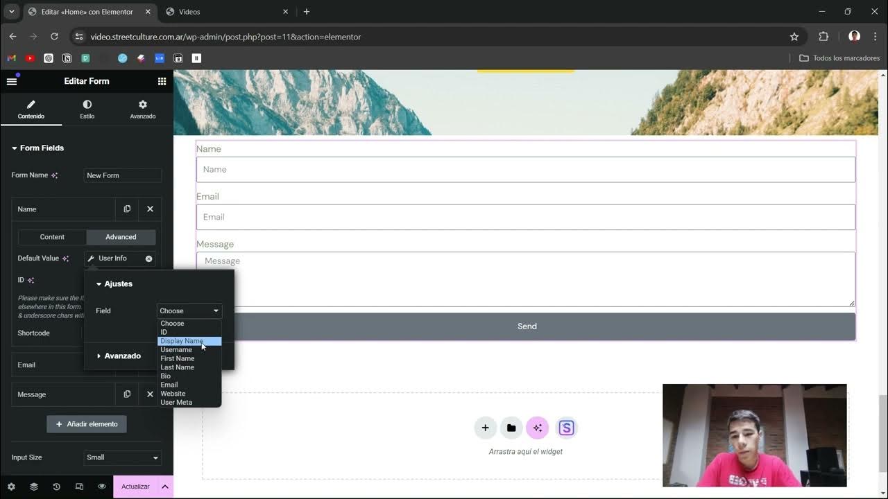 Como hacer que un formulario se autocomplete con Elementor Pro - YouTube