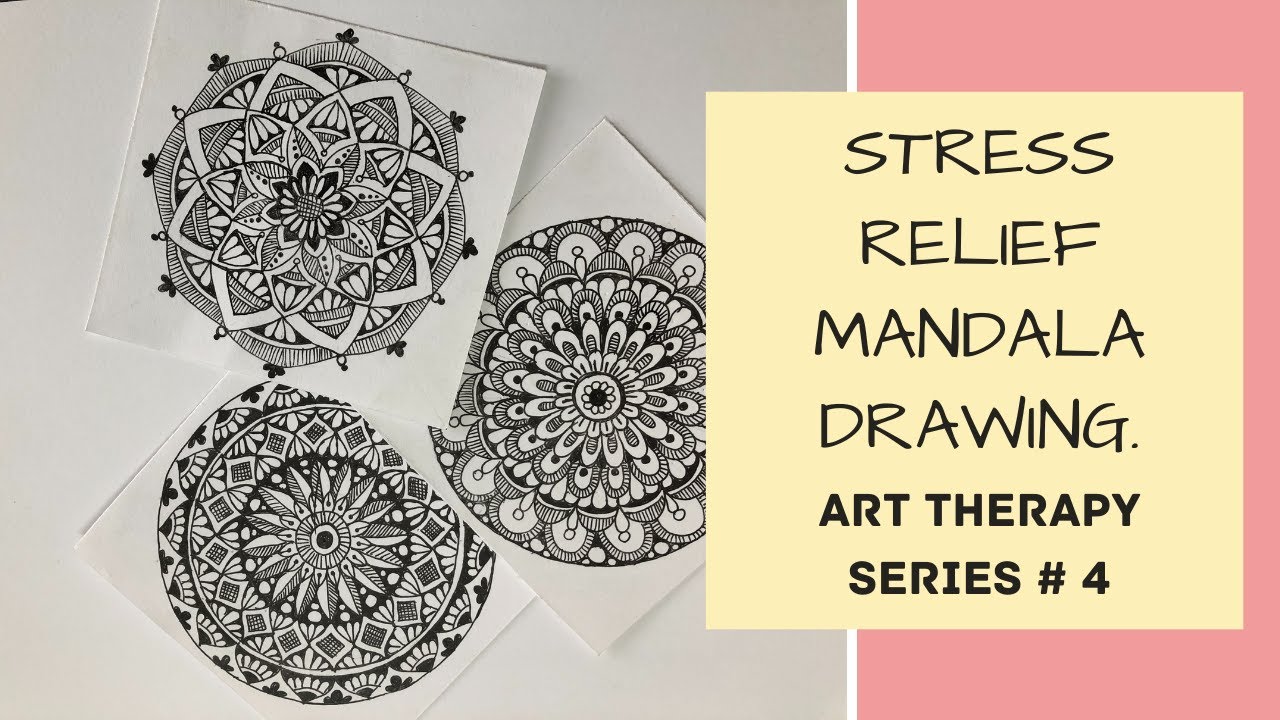 Mini Mandala Stress Relief drawing. Art therapy series #4. Relaxing ...