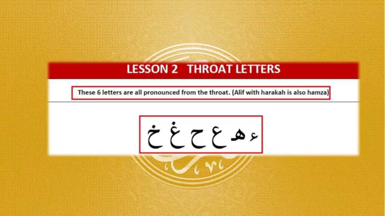 LEER KORAN LEER TAJWEED - Les 4: Huroof Halqi (Letters van de Keel ...