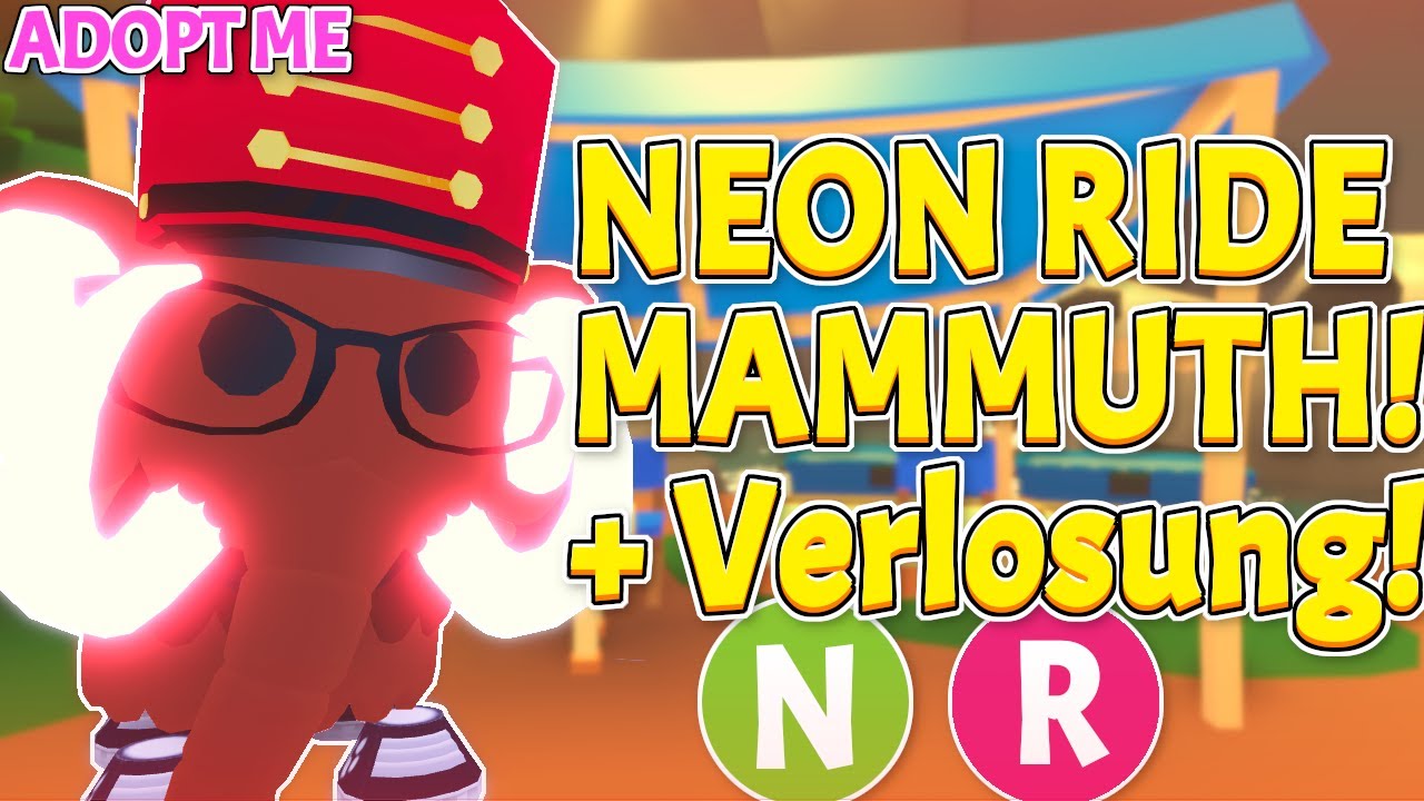 Adopt Me NEON RIDE MAMMUT+KOSTENLOS POTION VERLOSUNG Roblox deutsch ...