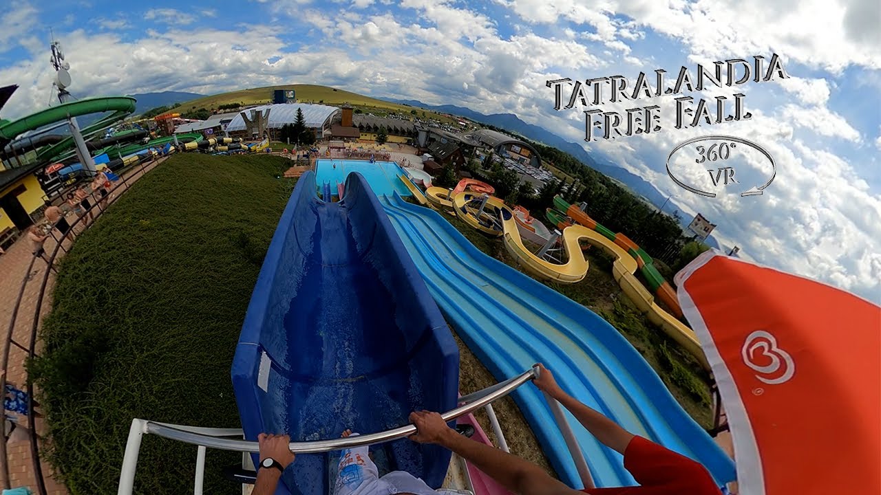Tatralandia Free Fall 360° VR POV Onride - YouTube
