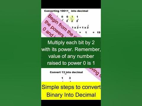 convert binary to decimal #shorts #bintuharwani #binarytodecimal - YouTube