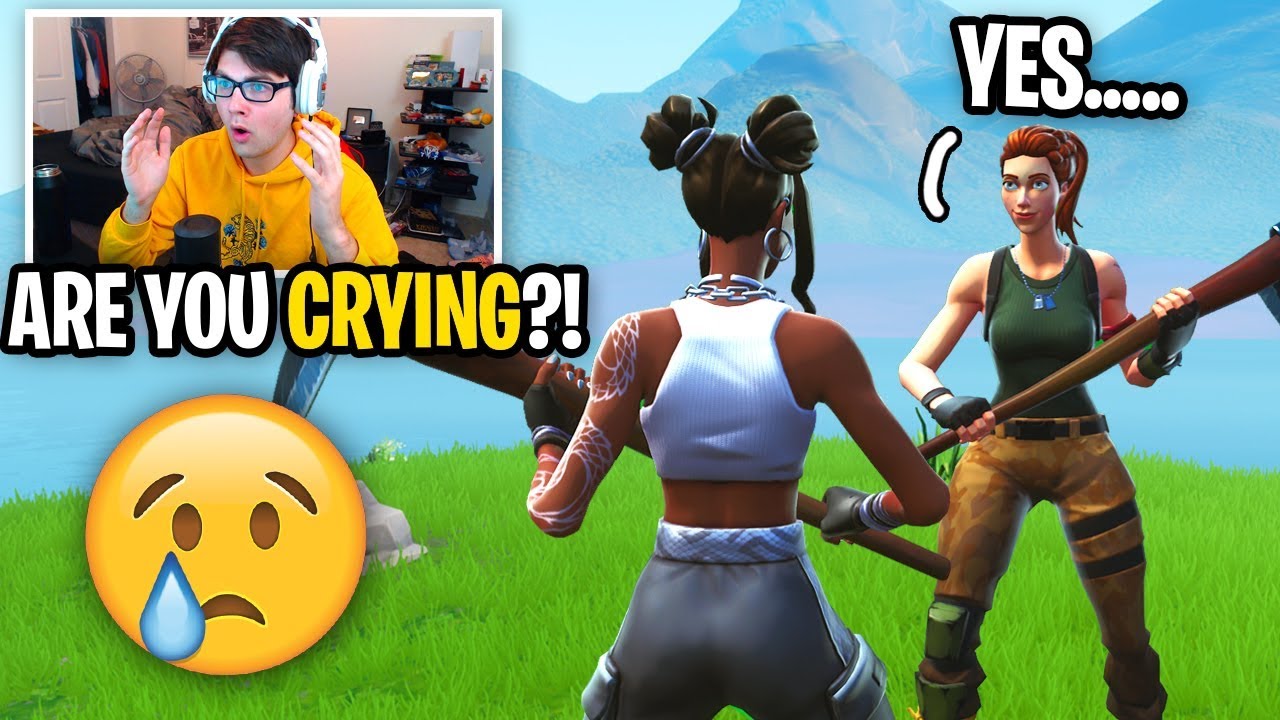 This KID started CRYING TEARS when he ran into me on Fortnite! (he was ...