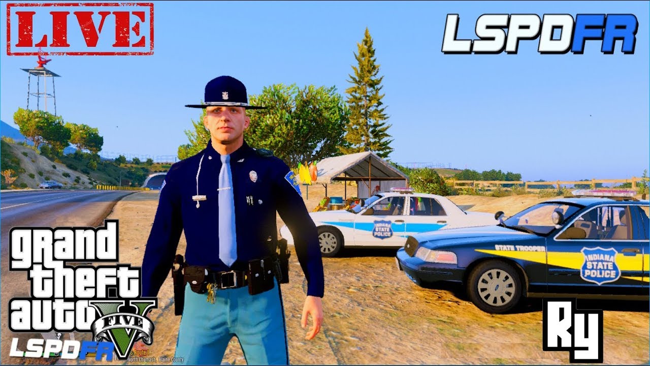 LIVE: GTA V LSPDFR Police Roleplay (Indiana Highway Patrol) - YouTube