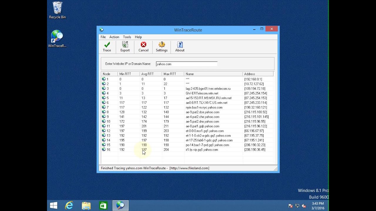 Tracert And Traceroute Commands Using Windows Gui Youtube