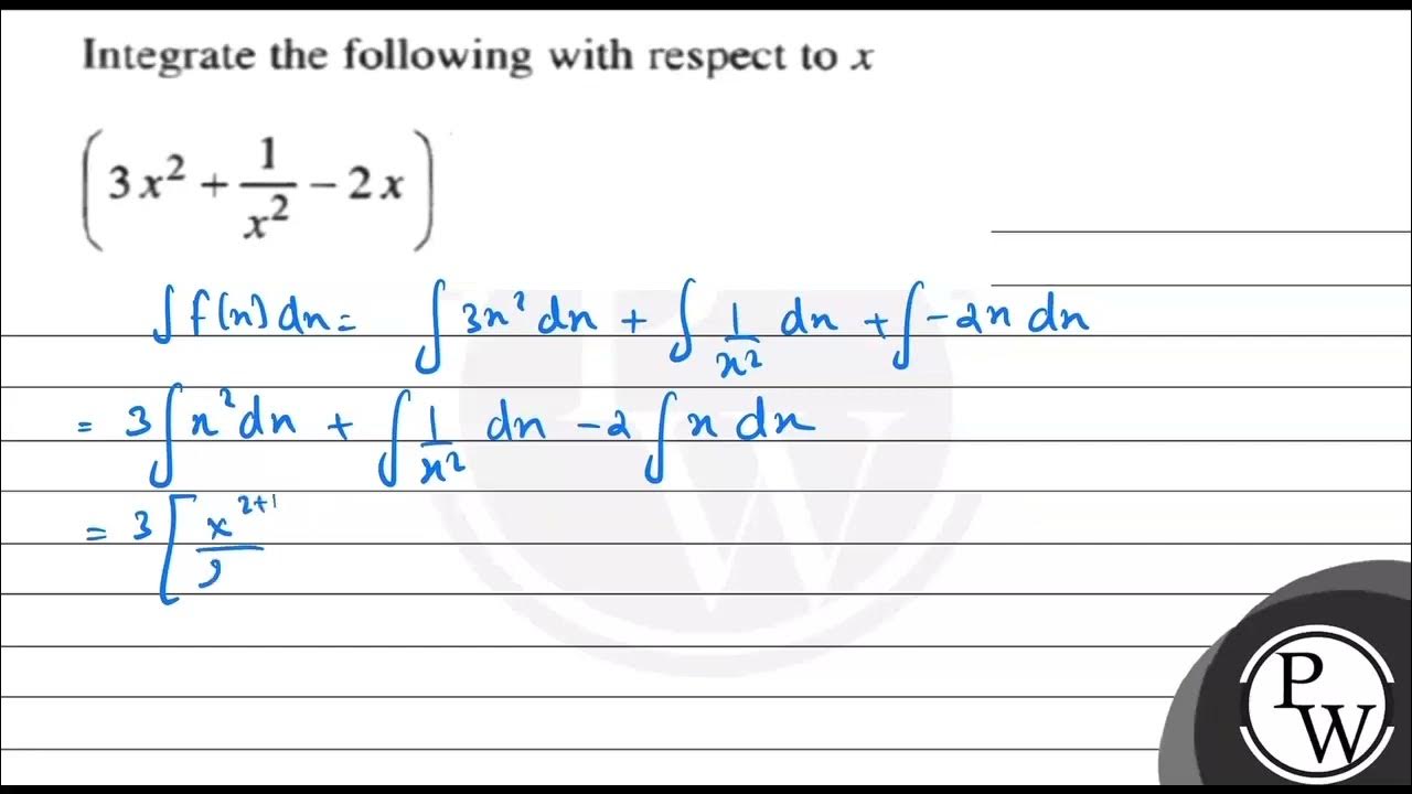 Integrate the following with respect to \( x \) \[ \left(3 x^{2}+\f... - YouTube