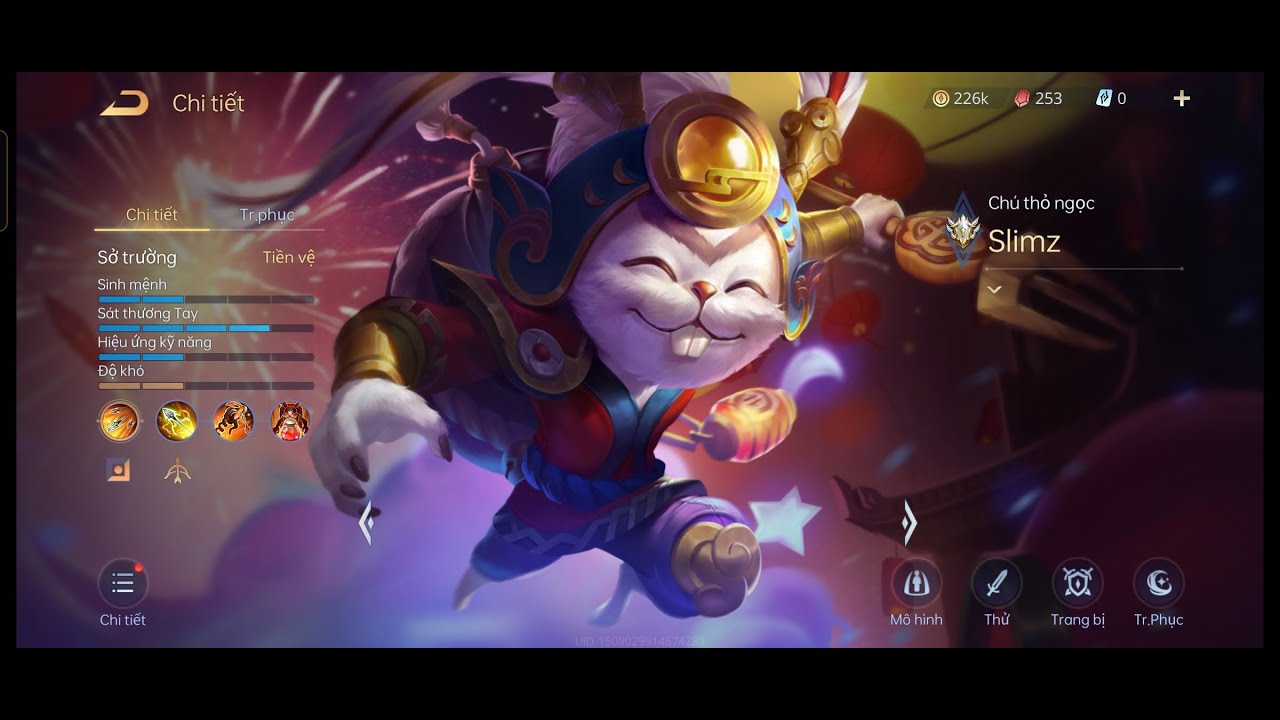 Tốp 1 Kéo Rank | Review Skin Slimz Chú Thỏ Ngọc Hiệu Ứng kỹ năng hình ...