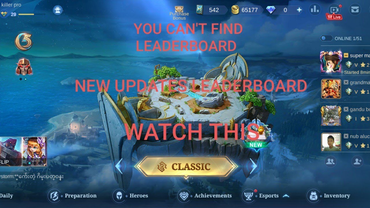 HOW TO FIND LEADERBOARD|NEW UPDATES|MLBB 2021 - YouTube