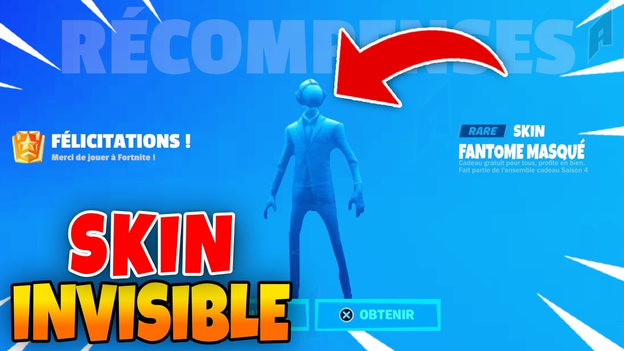 Nouveau SKIN Invisible sur Fortnite Saison 4 (Technique Facile ...