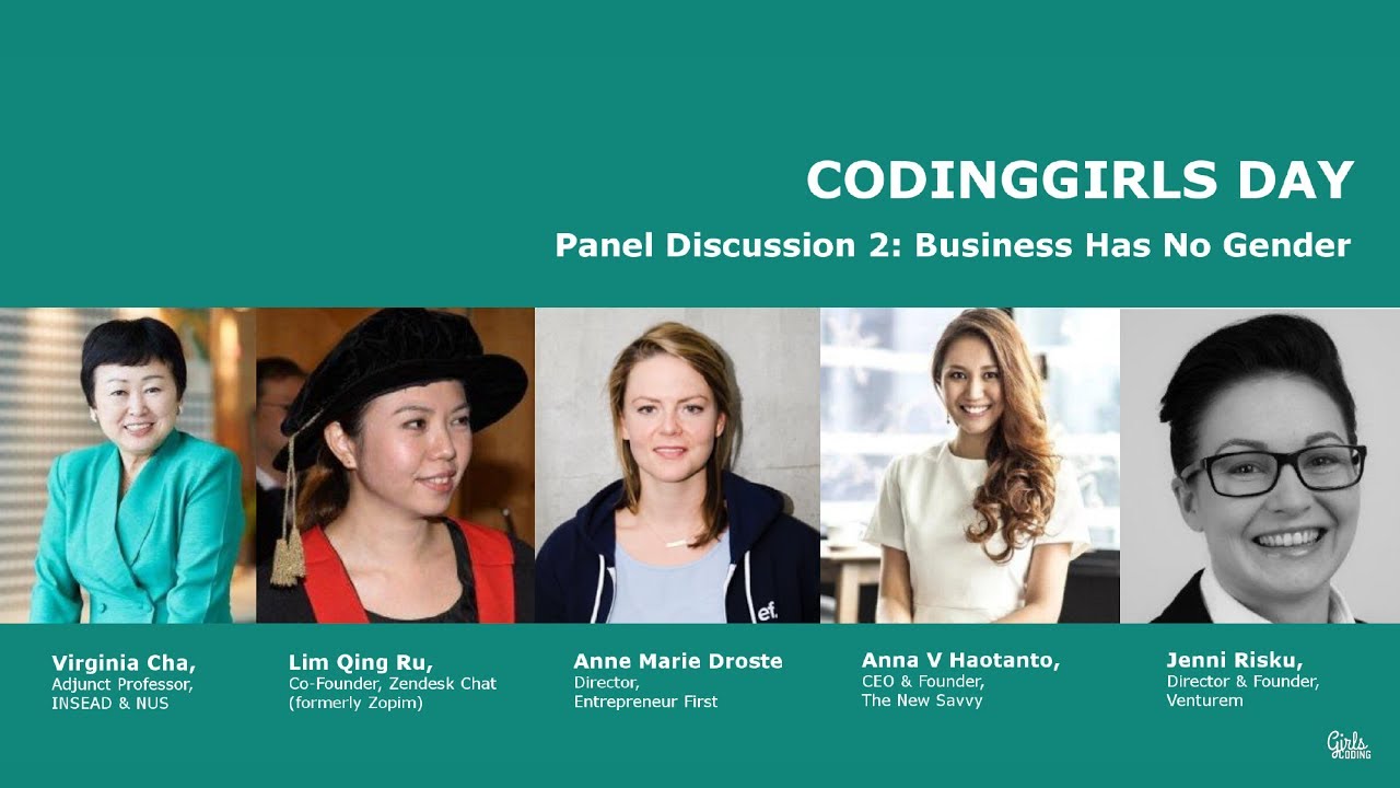 Panel: Business has No Gender - CodingGirls Day 2017 - YouTube
