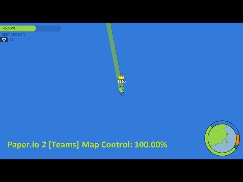 Paper.io 2 [Teams] Map Control: 100.00%