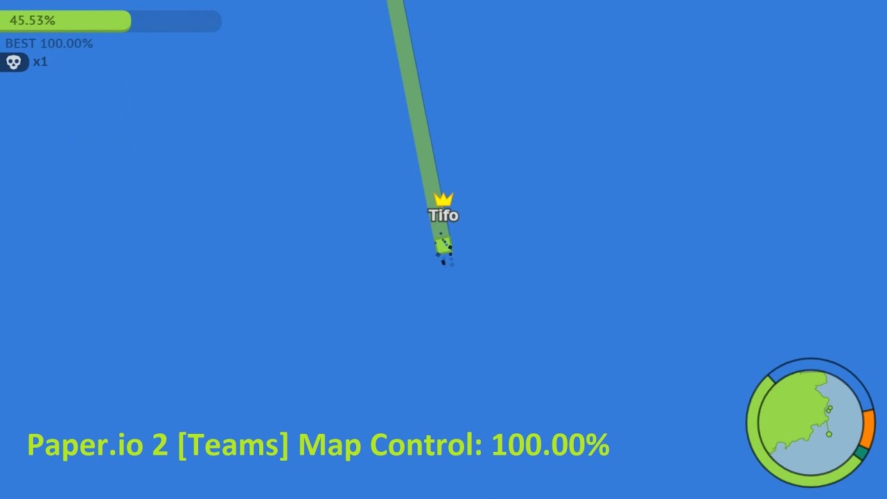 Paper.io 2 [Teams] Map Control: 100.00% - YouTube