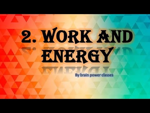 Chapter 2 Work and Energy// Class 9th// Question answer// Science - YouTube