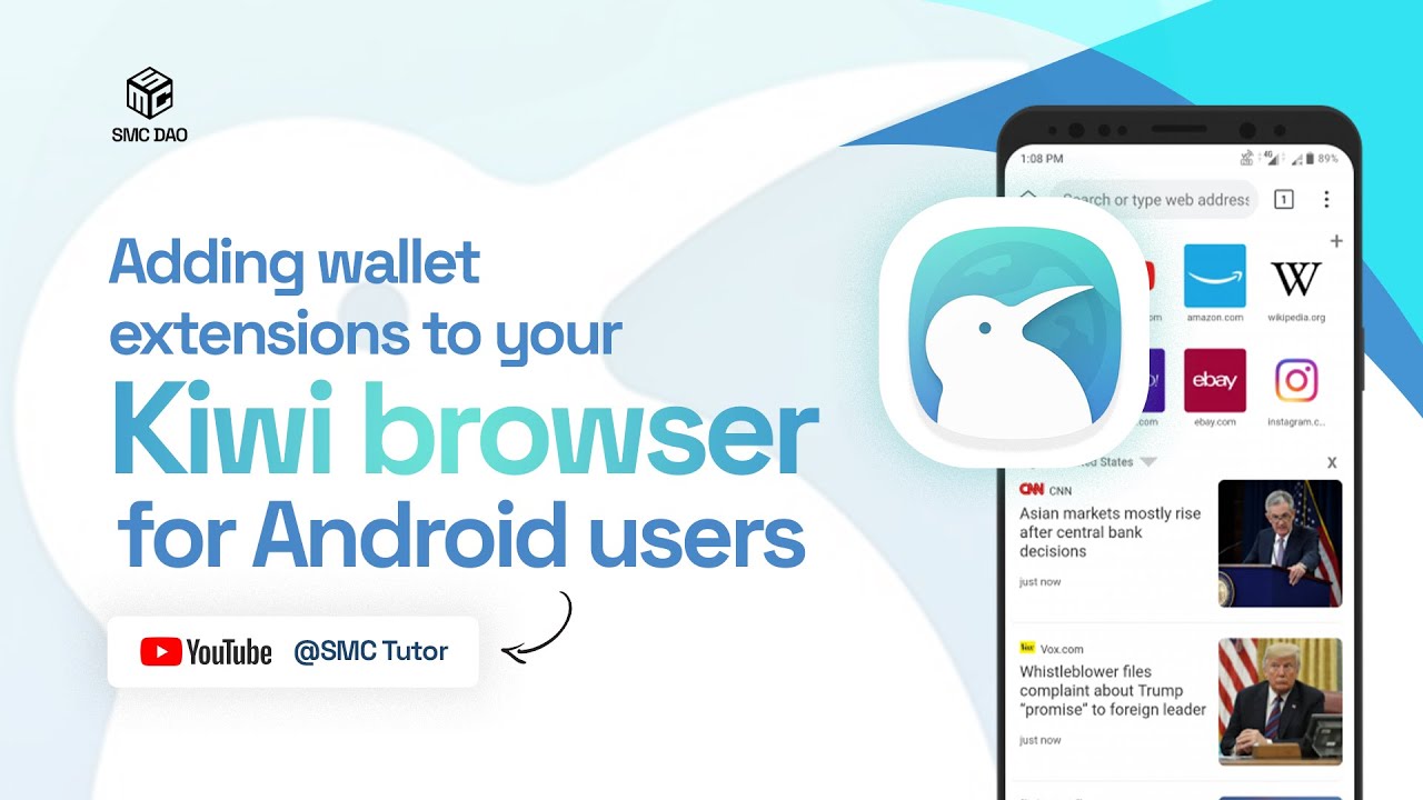 Adding Wallet Extensions To Your Kiwi Broswer For Andriod Users - YouTube