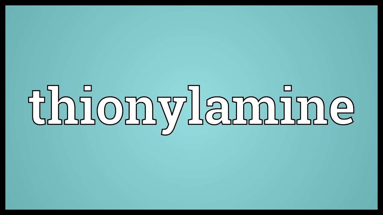 Thionylamine Meaning - YouTube