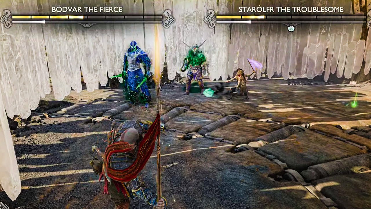 God of War Ragnarök - Bodvar The Fierce & Starolfr The Troublesome Boss ...