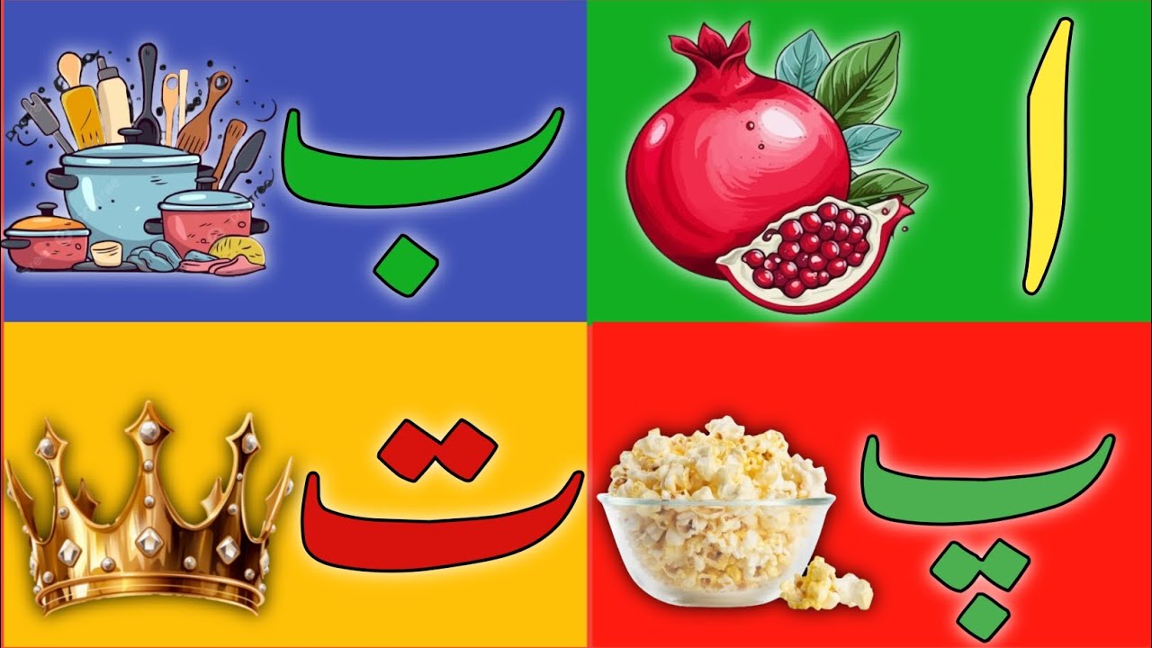 Urdu alphabets with pictures | alif bay pay | اردو حروف تہجی | alif se ...