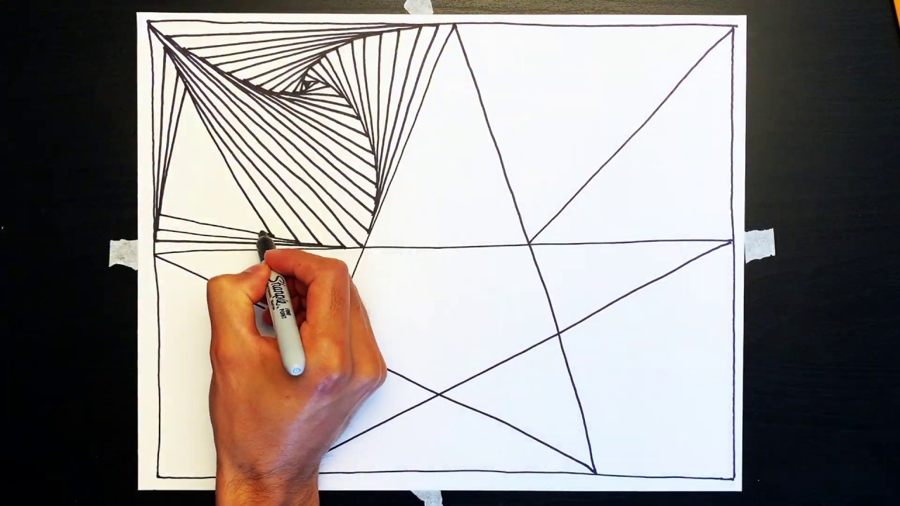 Line drawing illusion No. 21 / star / daily therapy / satisfying ...